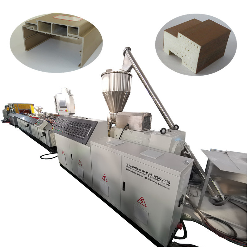 PVC WPC Door Frame Making Machine Wood Plastic Composite 37kw Motor ...